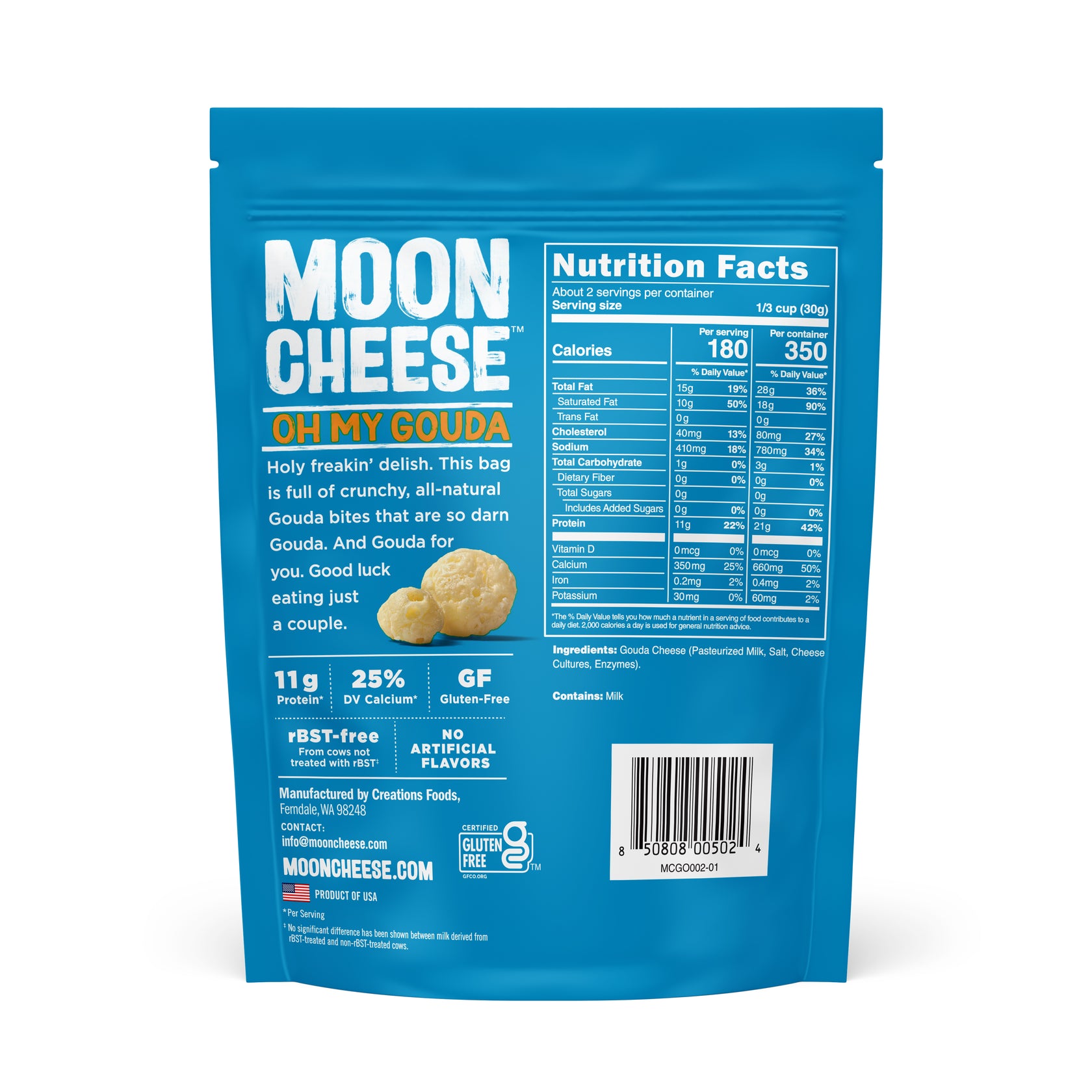 Oh My Gouda Medium | Gouda Cheese Snack | Moon Cheese
